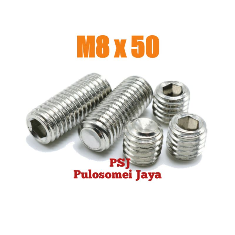 Jual SUS 304 Socket Set Screw M8 x 50 / Baut L Tanam / L Set Stainless | Shopee Indonesia