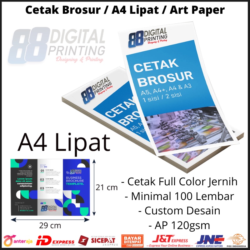 Jual (A4-Lipat) Cetak Brosur Murah / Brosur Art Paper / Brosur Kilat | Shopee Indonesia