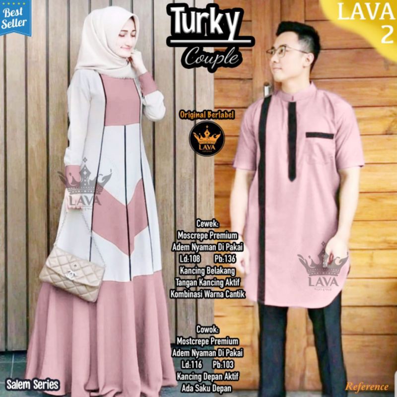 Jual turky couple / abaya couple ori by lava hijab | Shopee Indonesia