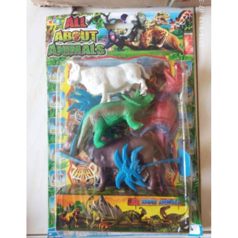 Jual wjs 156 mainan hewan Dinosaurus,Banteng,dan hewan Bercula | Shopee ...