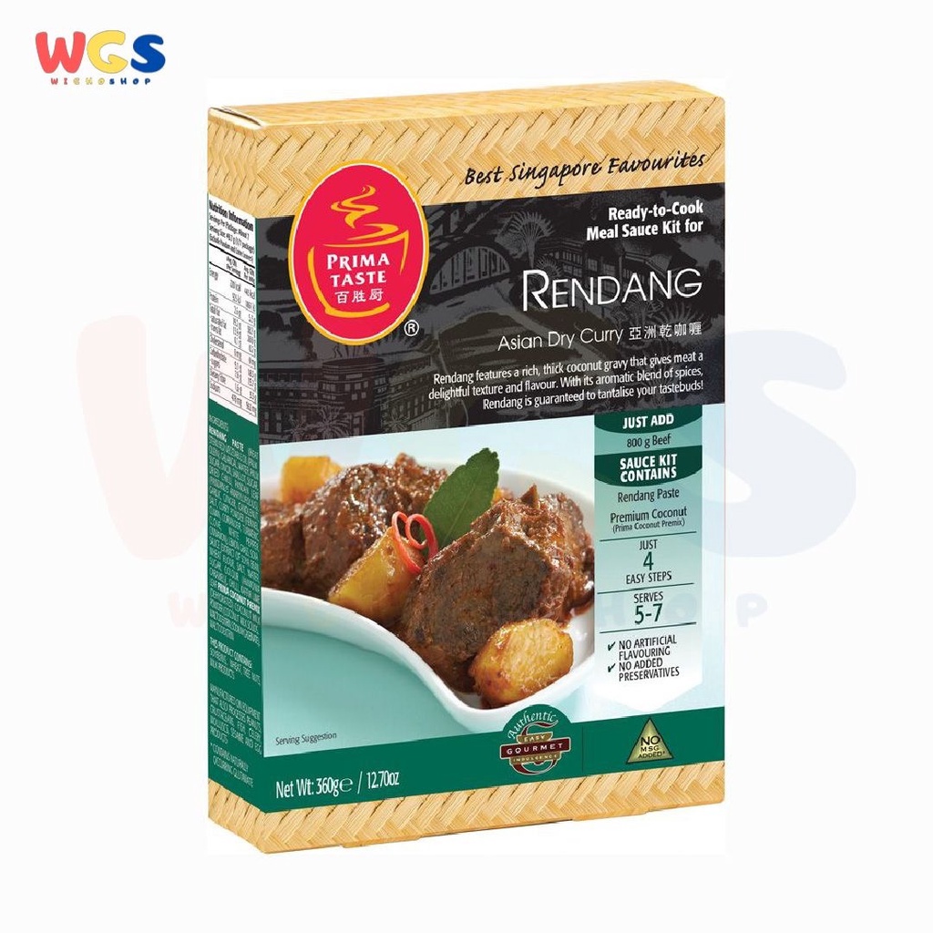 Jual Prima Taste Meal Kit Sauce Rendang Asian Dry Curry 360gr - Bumbu ...