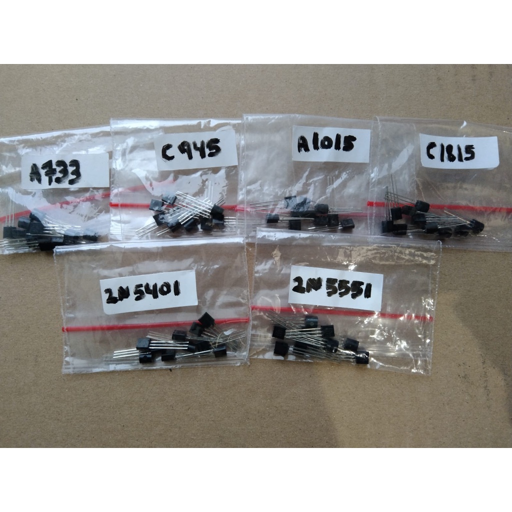 Jual Transistor A733 C945 A1015 C1815 2N5401 2N5551 TR 10PCS | Shopee ...