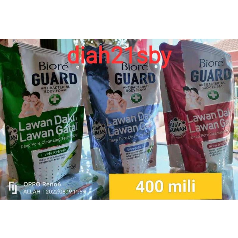 Jual Sabun Mandi Biore Guard 400ML (hijau, biru & merah) | Shopee Indonesia