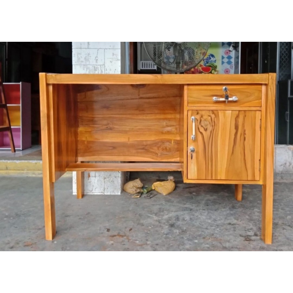Jual Meja Tulis/ Meja Kantor/ Meja Belajar Kayu Jati Minimalis dan ...