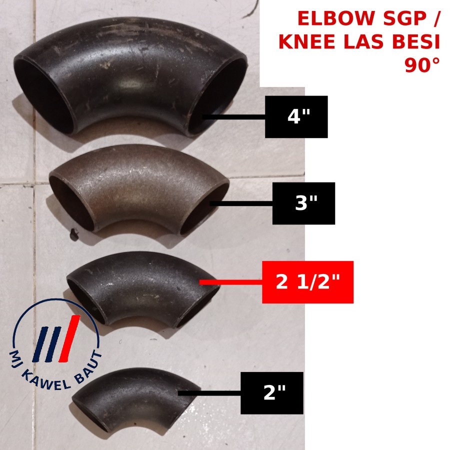 Jual Elbow / Knee SGP Dia. 2 1/2" Inch / Keni Las Besi / Bend (90 derajat) | Shopee Indonesia