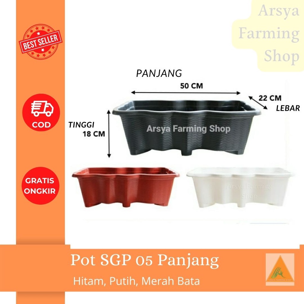 Jual Pot SGP 05 Kotak Panjang 50 cm - Pot Tanaman ( Khusus Gosend ...