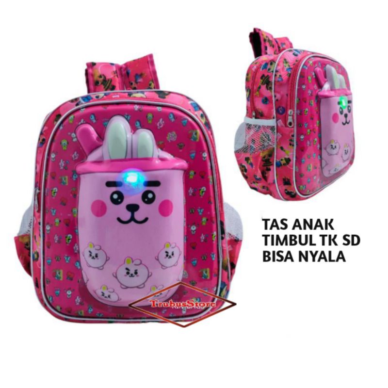 Jual Tas Anak Sekolah Perempuan LED Boba Tas Ransel Anak Sekolah Sd ...