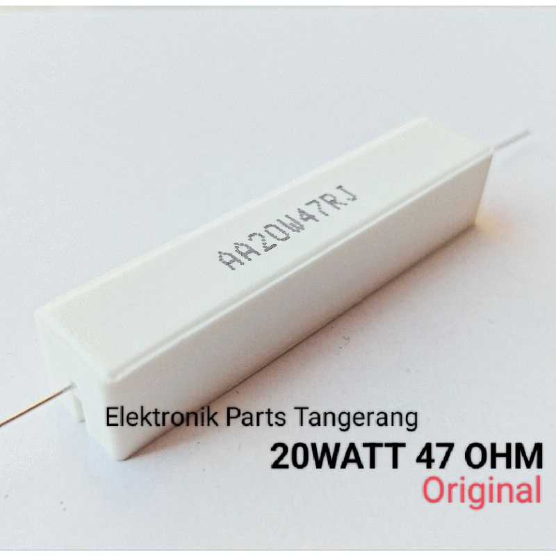 Jual RESISTOR KAPUR 20WATT 47 OHM RESISTOR 20W 47OHM RESISTOR 20 WATT ...