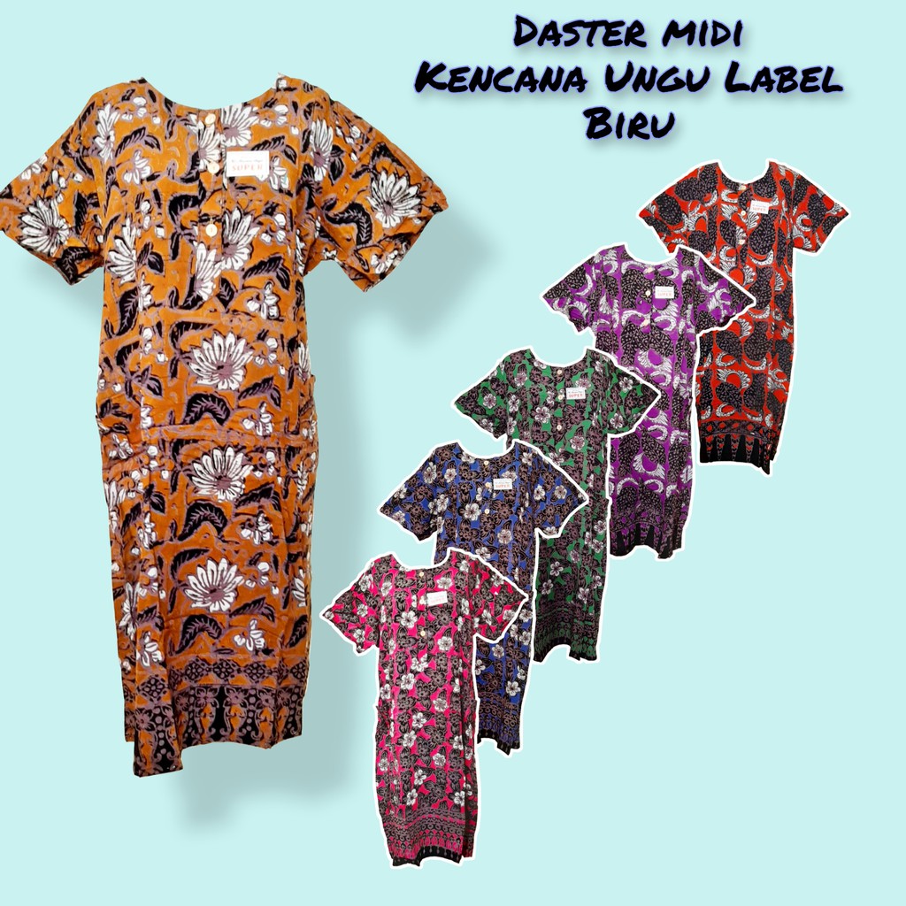 Jual DASTER MIDI KENCANA UNGU LABEL BIRU | Shopee Indonesia