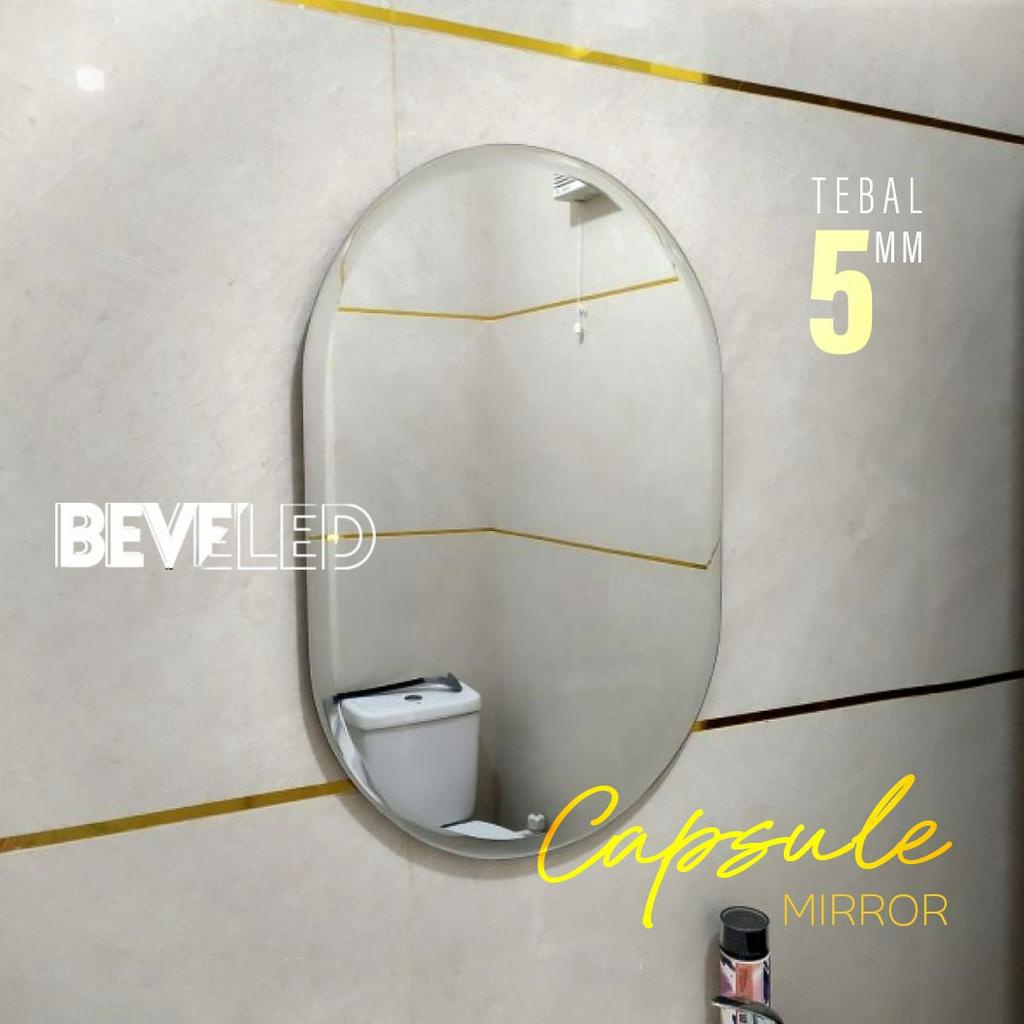 Jual Kaca Cermin Arch Rectangle 40 x 60 capsule mirror Kaca hotel ...