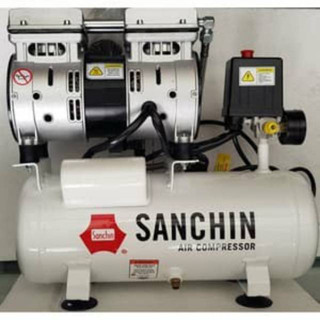 Jual Air Compressor Listrik Sanchin 3/4 HP, CSC-090A, Silent, Oil Free ...