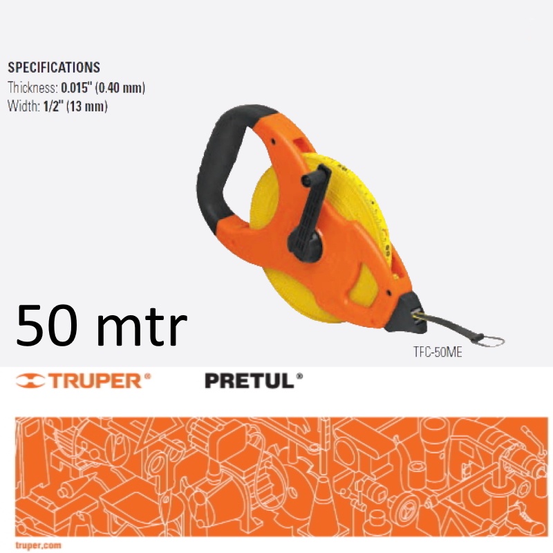 Jual Roll Meter 50 mtr (164 feet) Truper (12647) | Shopee Indonesia