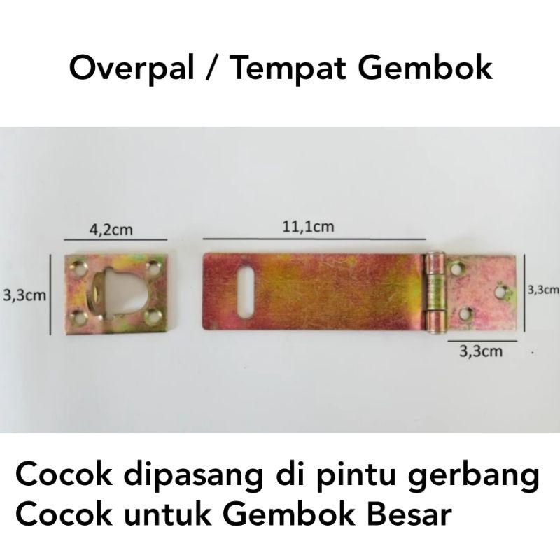Jual Overpal Tempat Rumah Gembok Besar Tebal Pintu Gerbang Cantolan ...
