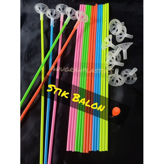 Jual Stik Balon/gagang balon dan cup bening (10 pcs) | Shopee Indonesia