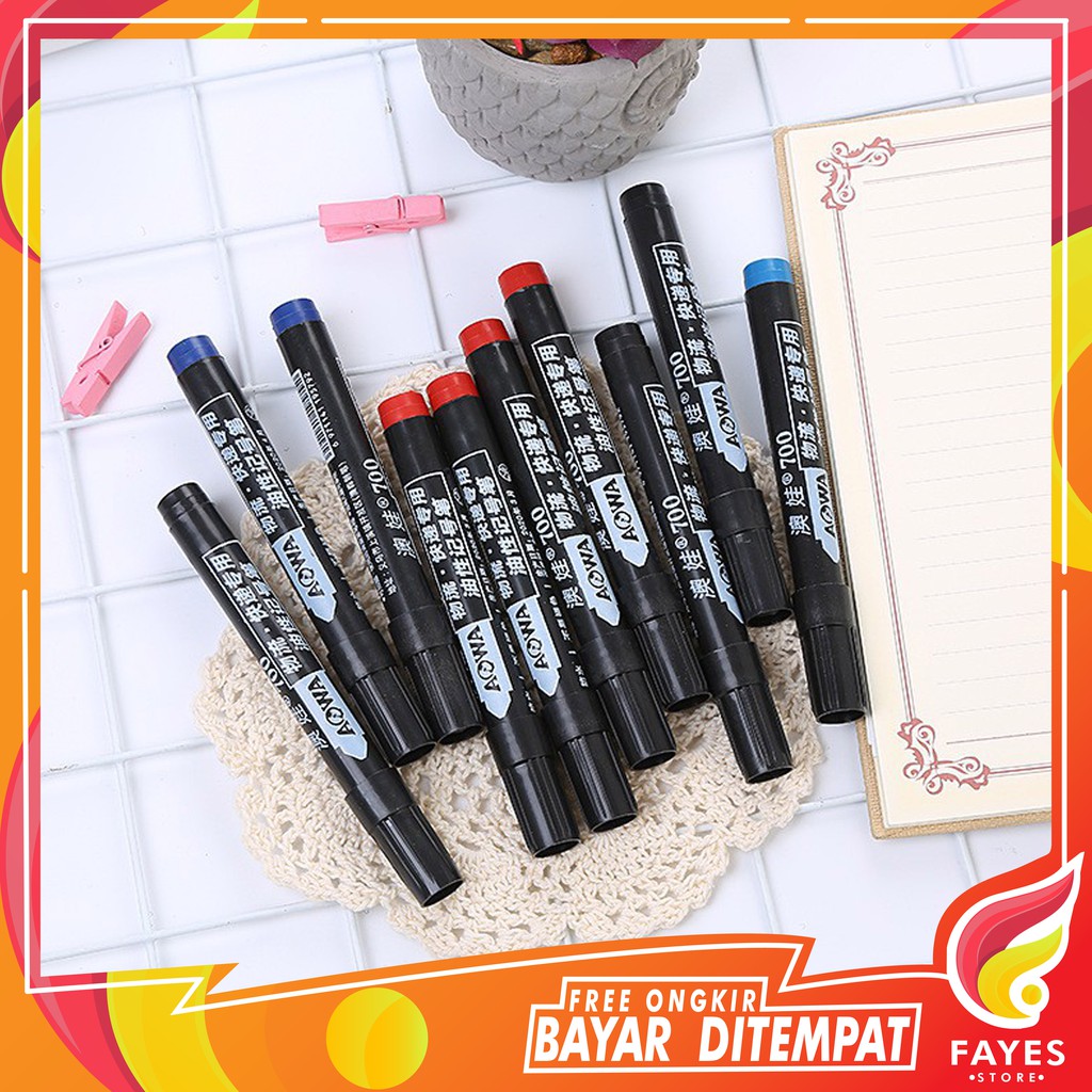 Jual FAYES COD Spidol AOWA 700 Permanent Premium Import / Spidol Warna ...