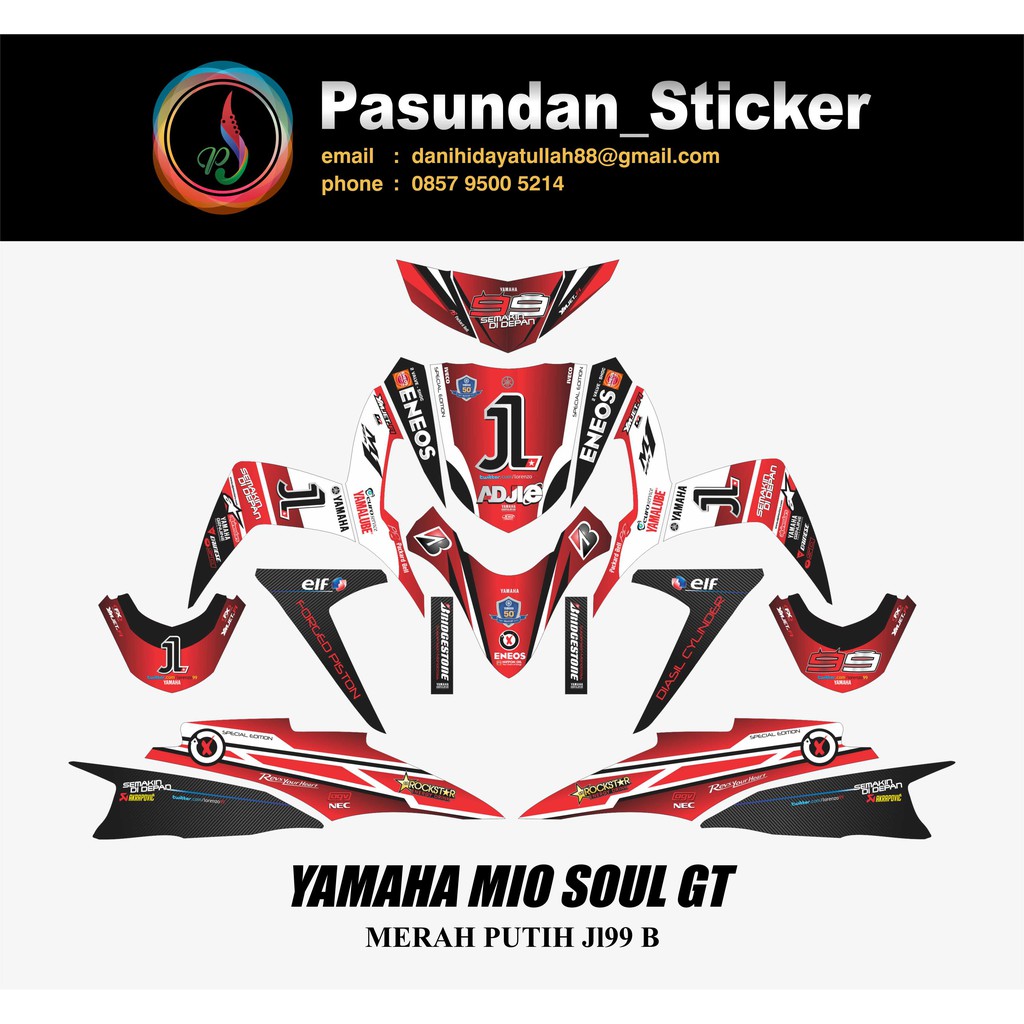 Jual YAMAHA MIO SOUL GT MERAH PUTIH Jl99 B | Shopee Indonesia