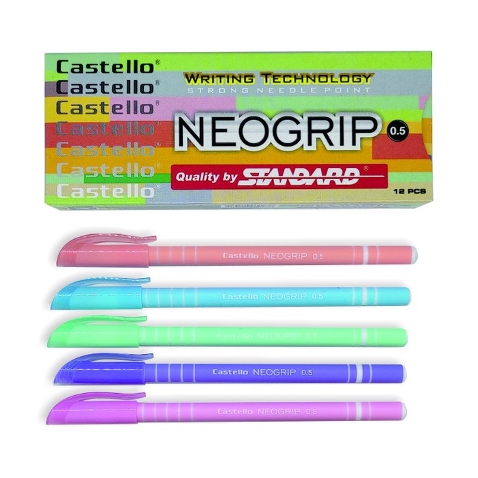 Jual Standard - Pen AE7 Castello Neogrip 0.5 ( Pulpen, Pena, Ballpoint ...