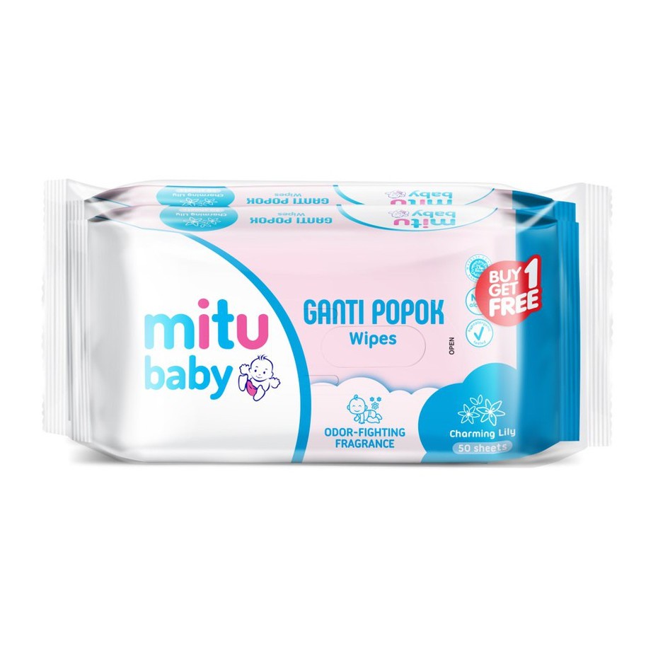 Jual MITU BABY WIPES 50'S BELI 1 GRATIS 1 ML(TISSUE BASAH) | Shopee ...