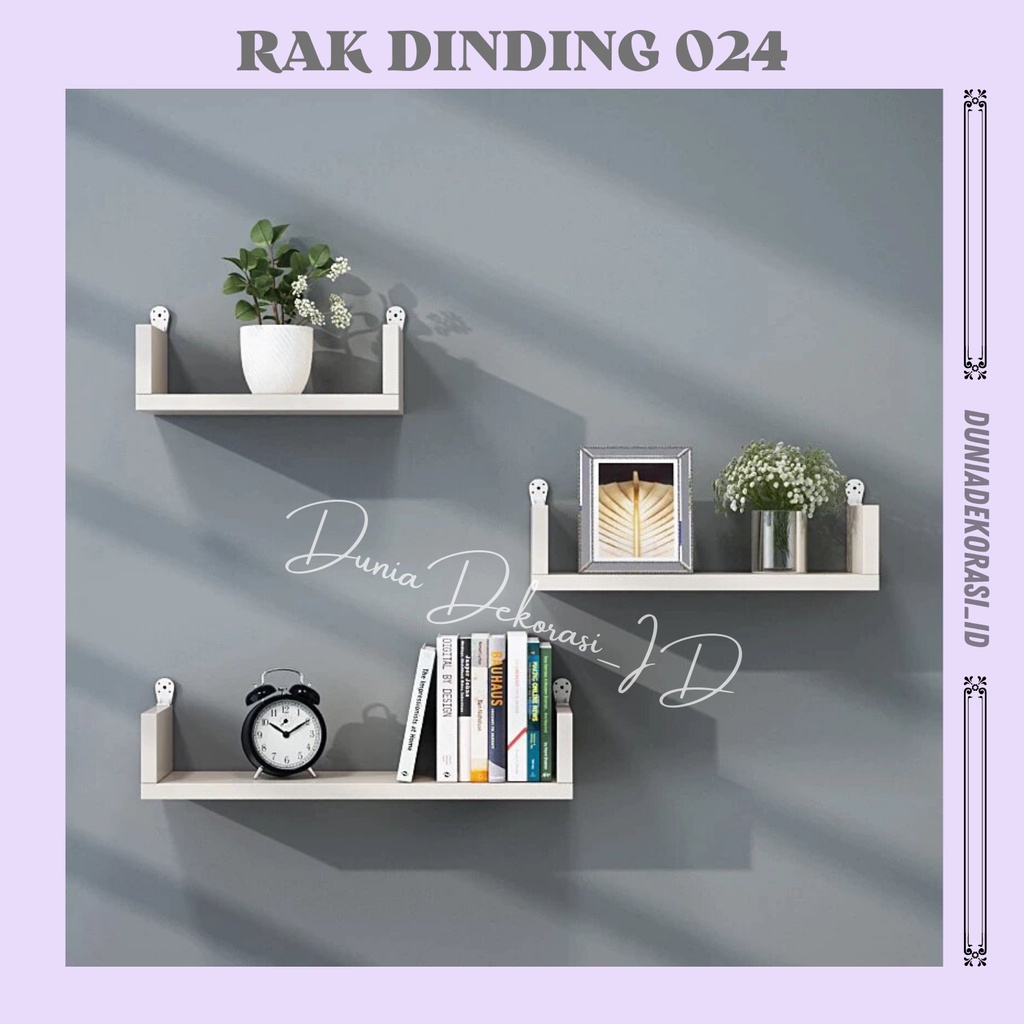 Jual Rak Dinding Minimalis Vintage Ambalan Motif U Floating Shelves ...