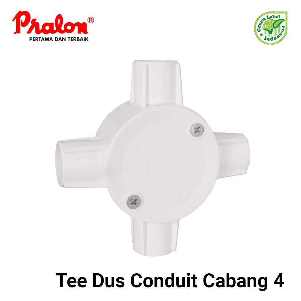 Jual Tee Dus Conduit Cabang 4 Putih 20 mm Merek Pralon | Shopee Indonesia