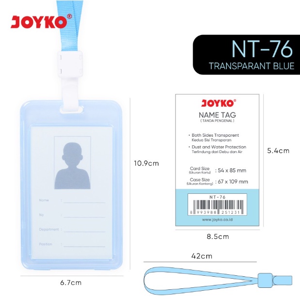Jual Joyko Name Tag Tanda Pengenal ID Card | NT 75-77 | Shopee Indonesia