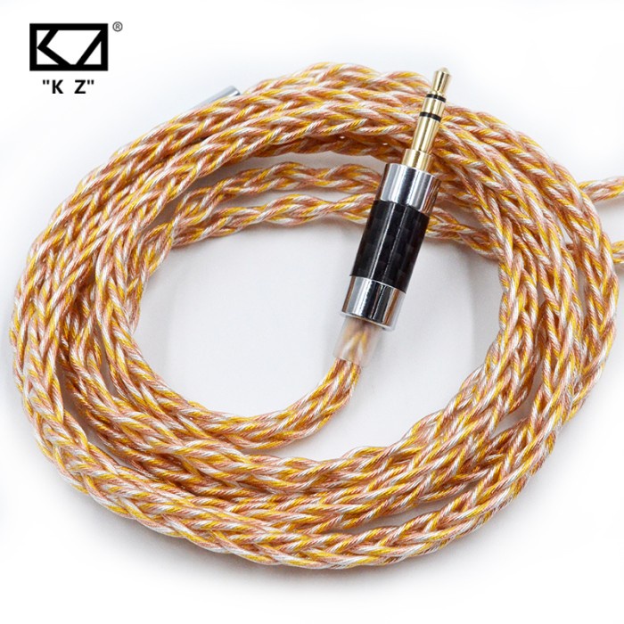 Jual KZ 8 Cores Gold Silver and Copper Mixed 784 Core Upgrade Cable ...