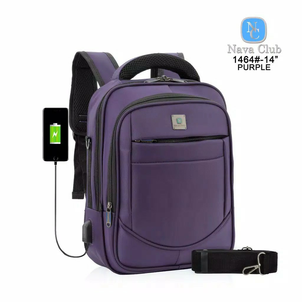 Jual Tas Nava Club 1464 Ransel+Selempang Multifungsi (2In1) Free Kabel ...