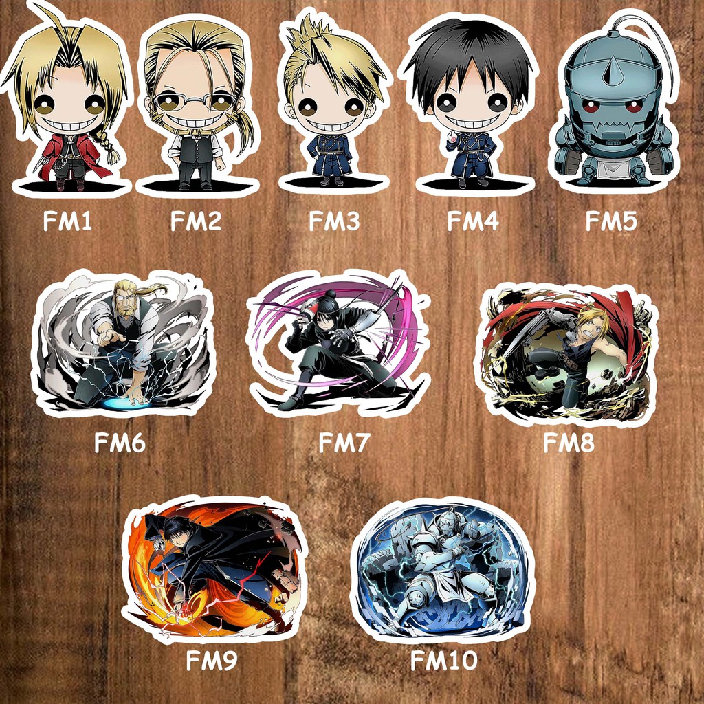Jual sticker stiker anime lengkap Fullmetal Alchemist Full metal ...