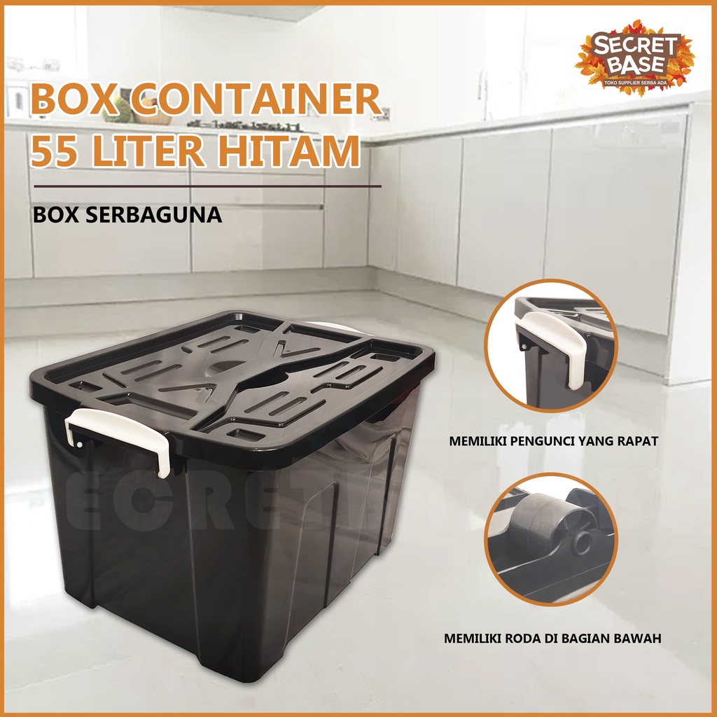 Jual BOX CONTAINER 55 LITER + RODA - Kontainer Box Plastik / Container ...