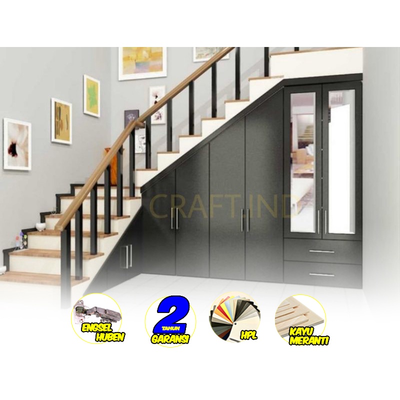 Jual BAWAH TANGGA | KABINET BAWAH TANGGA | PENYIMPANAN BAWAH TANGGA HPL ...