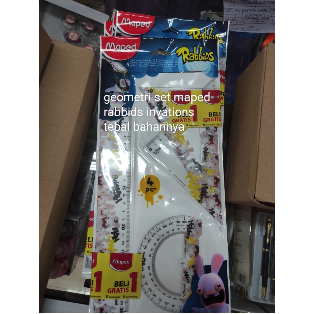 Jual maped penggaris set geometri rabbids invation | Shopee Indonesia