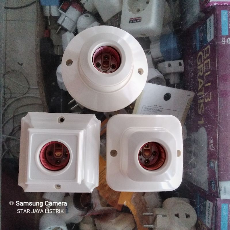 Jual Fitting Plafon/Ceiling Lamp Holder/Fitting Tempel Broco Kotak 1210 ...