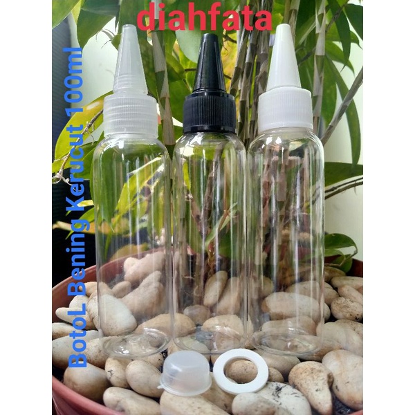 Jual 10 Pcs BotoL Bening Tutup Kerucut 100ml Neck 24 Dengan PLug ...