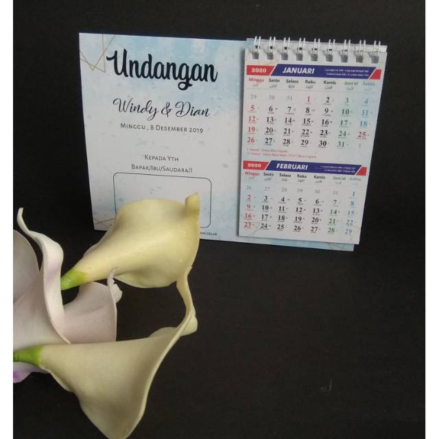 Jual Undangan kalender 13x18. Undangan pernikahan | Shopee Indonesia