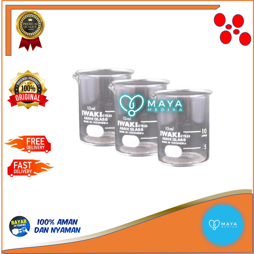 Jual Beaker Glass / Iwaki / Pyrex / 10 ml | Shopee Indonesia