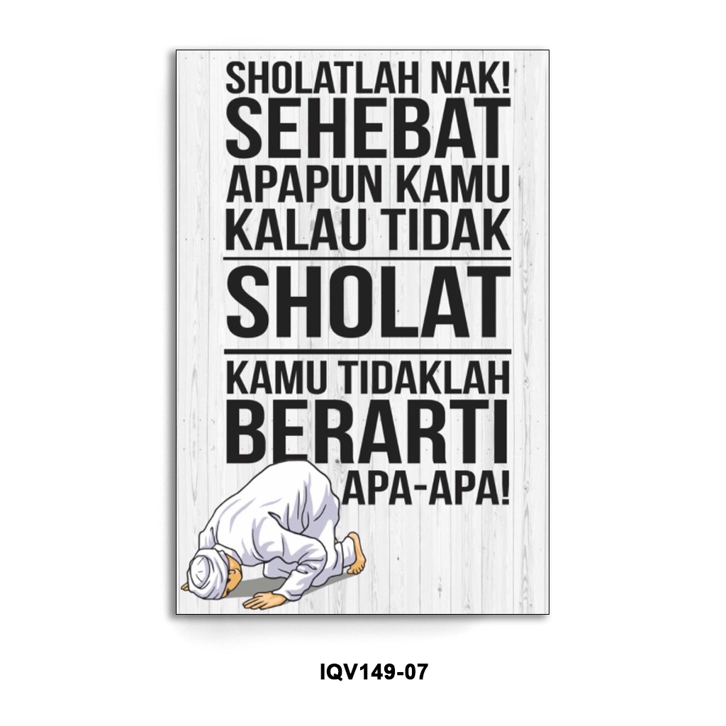 Jual Hiasan Dinding Islami Poster Kayu Motivasi Islam Pengingat Sholat ...