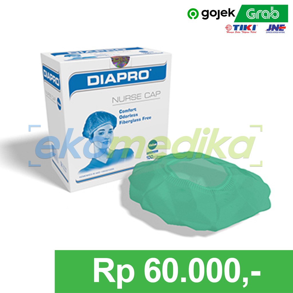 Jual Nurse Cap Diapro / Penutup kepala Diapro Isi 100 Pcs / Topi ...
