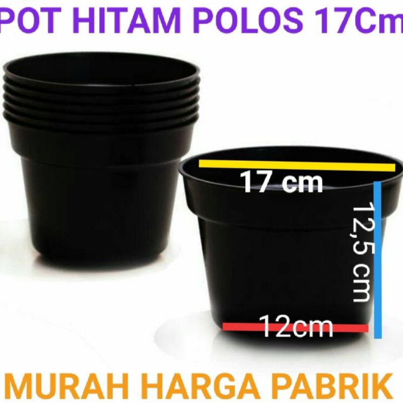 Jual Pot Hitam 17 isi 10 pcs | Shopee Indonesia