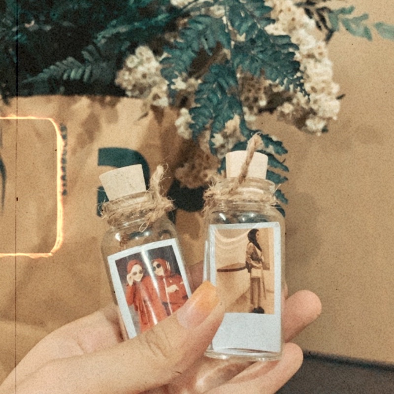 Jual botol kaca aesthetic botol foto polaroid botol bunga kering murah ...