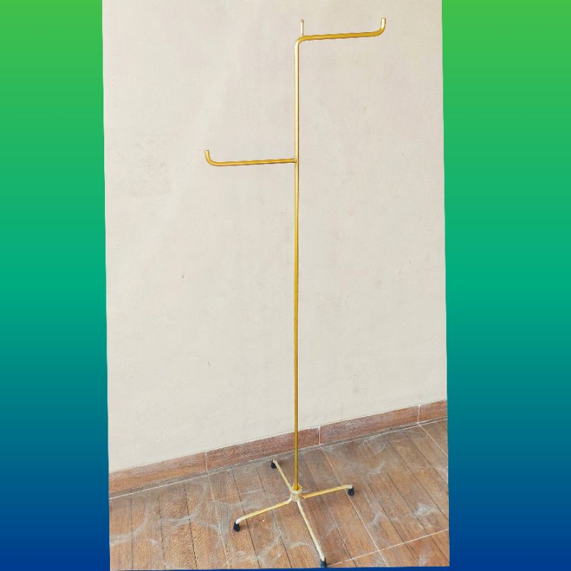 Jual gantungan gawang besi display baju dua arah gold premium (gawang 2 ...