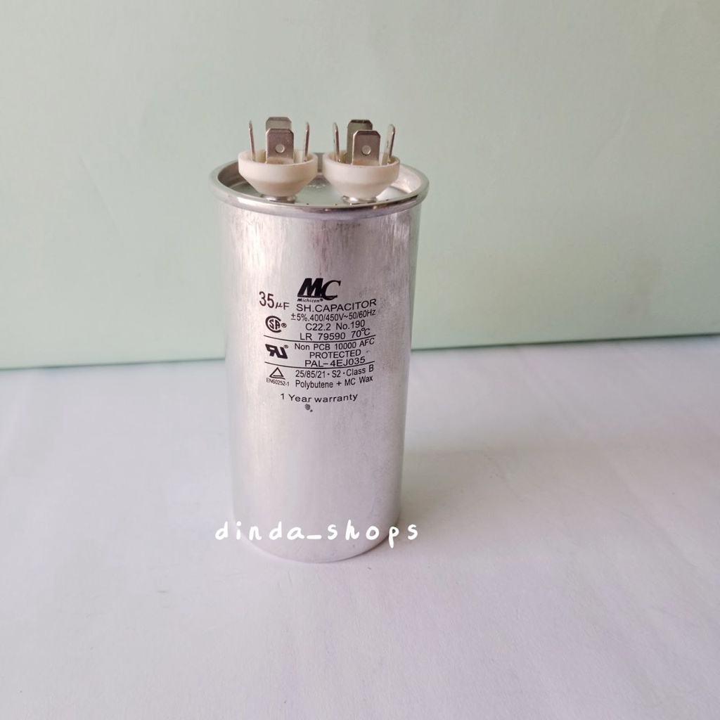 Jual KAPASITOR AC 35 MIKRO CAPASITOR AC 35 UF CAPASITOR 35UF 400/450 VAC | Shopee Indonesia