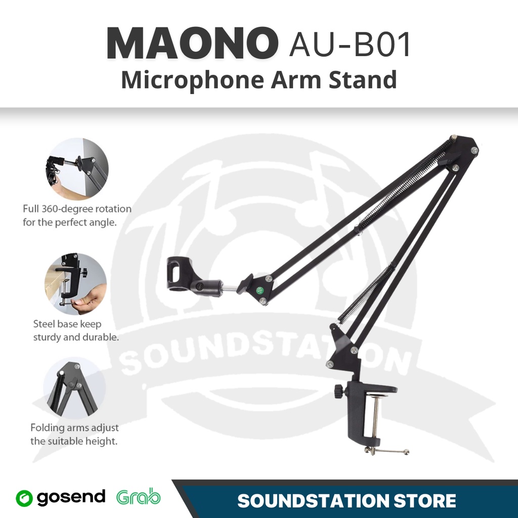 Jual Microphone Stand Arm | Armstand | Boom Stand Maono AU-B01 | Shopee ...