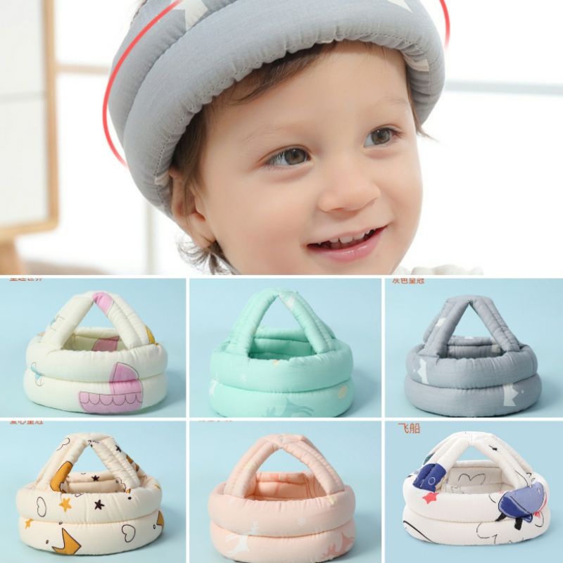 Jual [Premium] Helm pelindung kepala bayi topi tali busa pengaman bayi ...