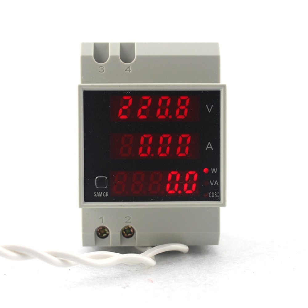 Jual Jual WATT METER AC 220 Volt 100A 4 Display Din Rel Murah | Shopee ...