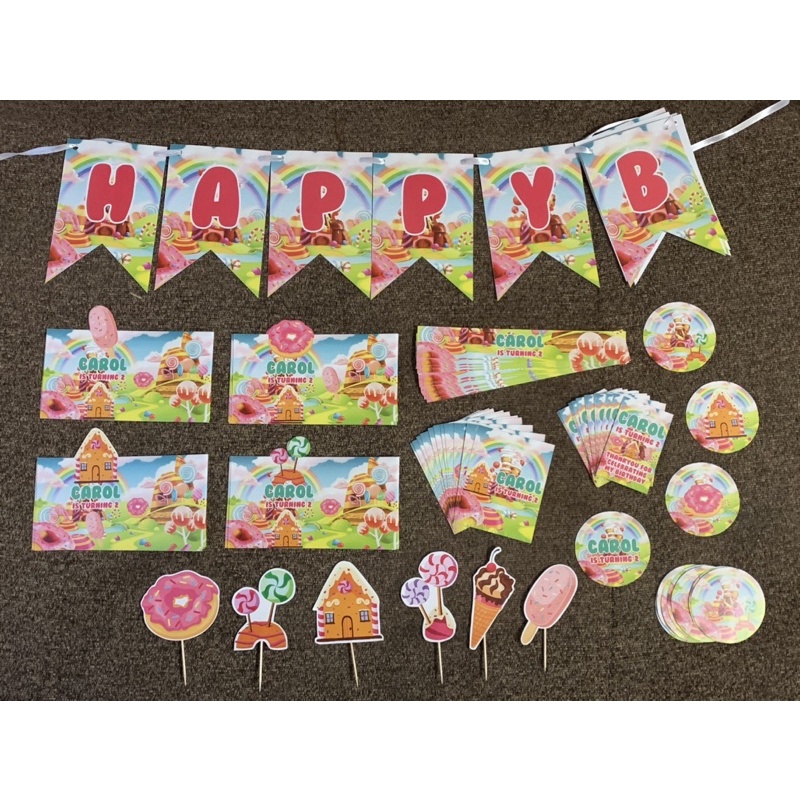 Jual Paket Printable Dessert Table / Label Ulang Tahun Candy Land ...