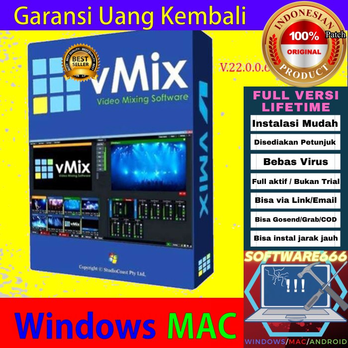 Jual Software Virtual Video Mixer: vMix Pro 22 [Win 10 ONLY] | Shopee Indonesia