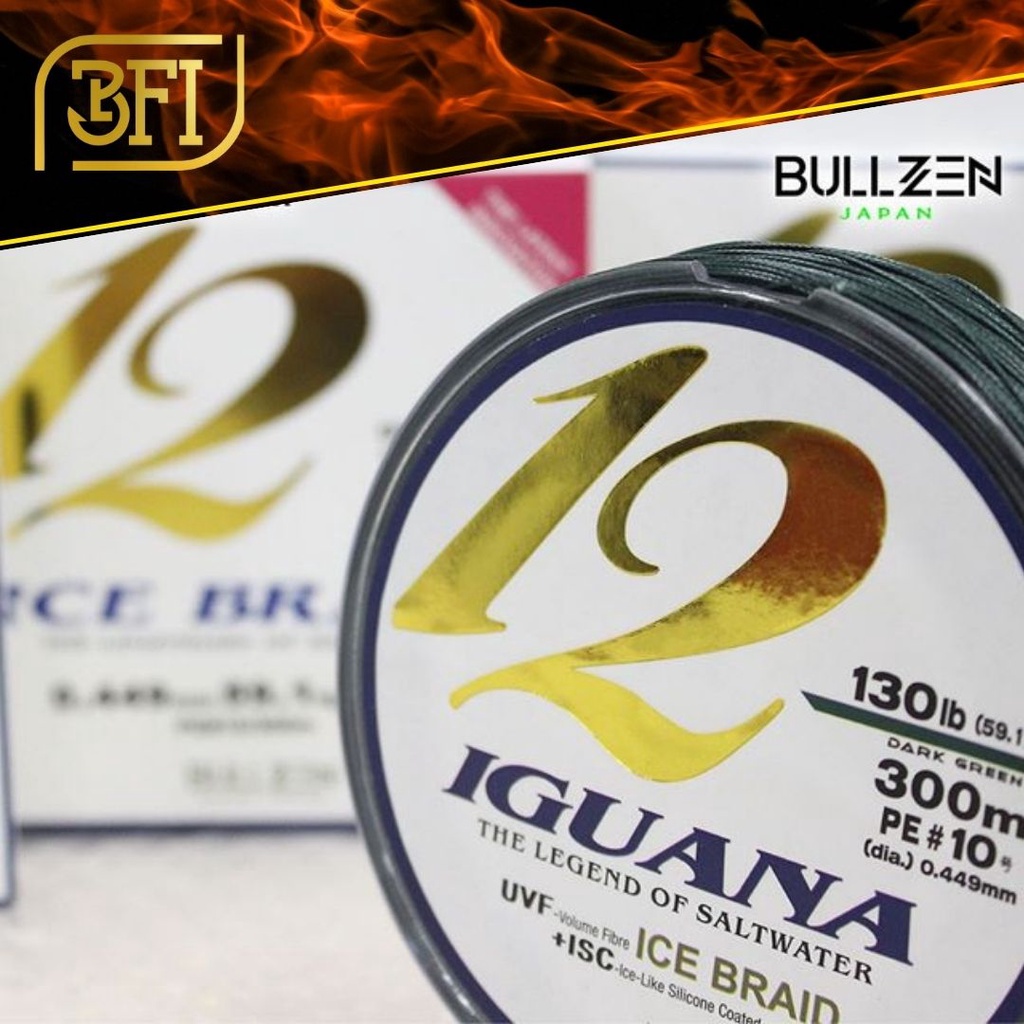 Jual IGUANA Ice Braid X12 DARK GREEN dan MULTI COLORS - Benang PE 300m ...