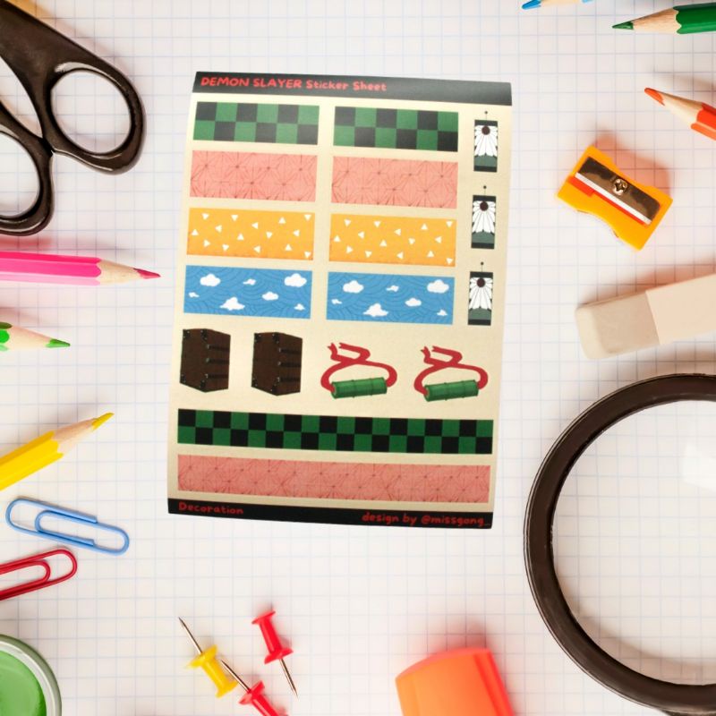 Jual Demon Slayer Art Deco Journal Scrapbook Sticker | Shopee Indonesia