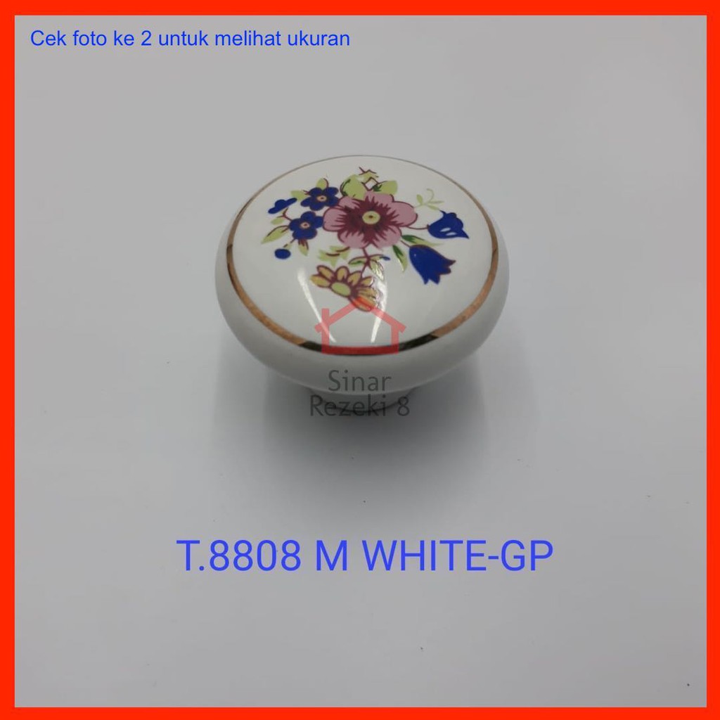 Jual Tarikan 8808M Bunga Handle Laci Lemari Bulat Knob Flower Bulat ...