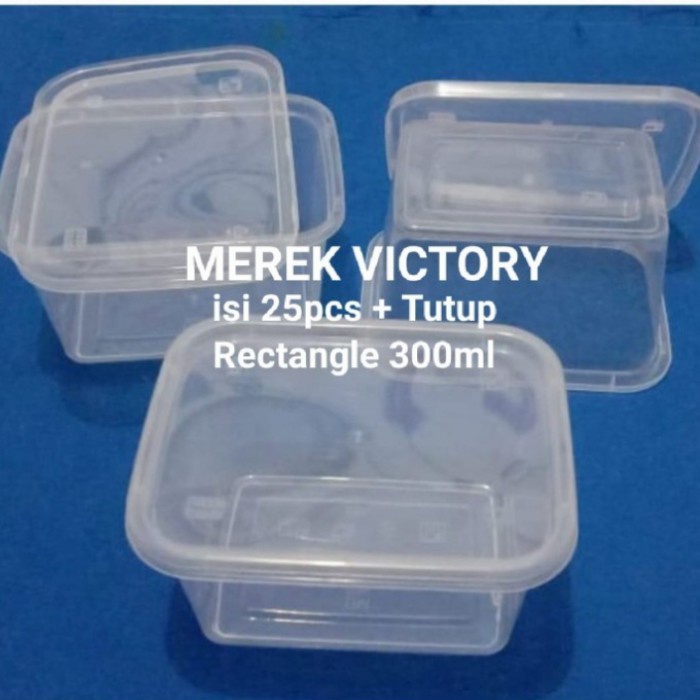 Jual Nikmati Isi 25Set Thinwall 300Ml / Rectangle Kotak Makan Nasi Bergaransi | Shopee Indonesia